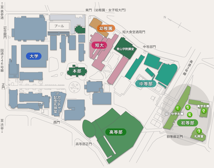 キャンパスマップ / 青山学院初等部